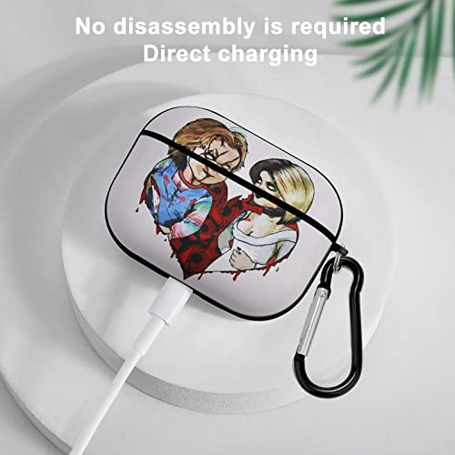 Bride of Chucky for AirPods Pro Case, Anime Whole Body Printing Shockproof Protective Cover Case with Keychain Compatible with AirPods Pro