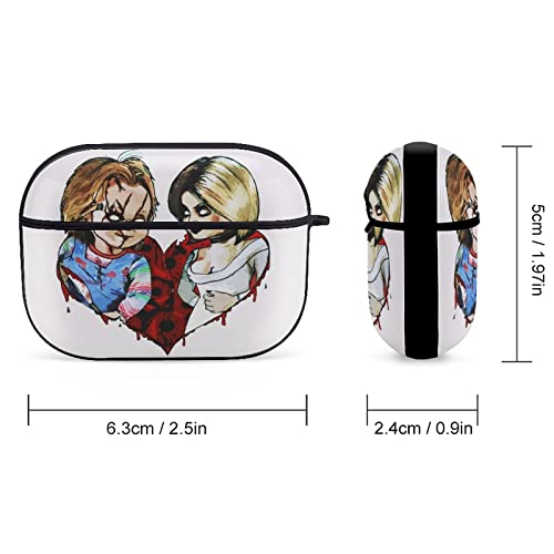 Bride of Chucky for AirPods Pro Case, Anime Whole Body Printing Shockproof Protective Cover Case with Keychain Compatible with AirPods Pro