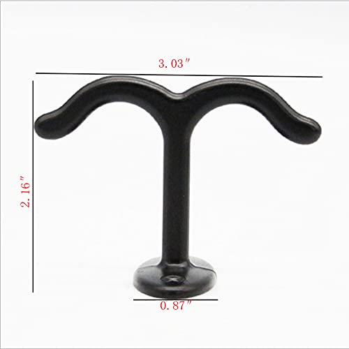 NNNJunhua Zinc Alloy Ceiling Double Hook Cabinet Wardrobe Coat Towel Hat Hook Hooks Under Cabinet Shelf 6 Pieces (Black)