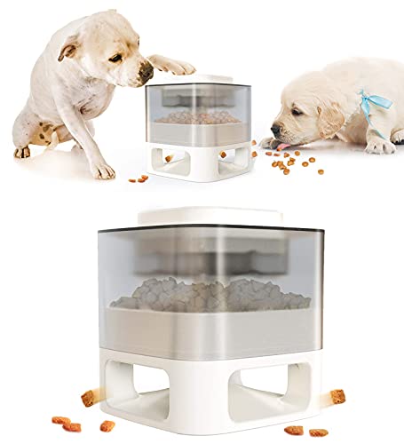 PARATO Dog Puzzle Toys, Interactive Dog Toys, Automatic Dog Feeder for IQ Training & Mental Enrichment, Automatic Dogs Food Dispenser Puzzle Feeder for Small Medium Large Dogs Square