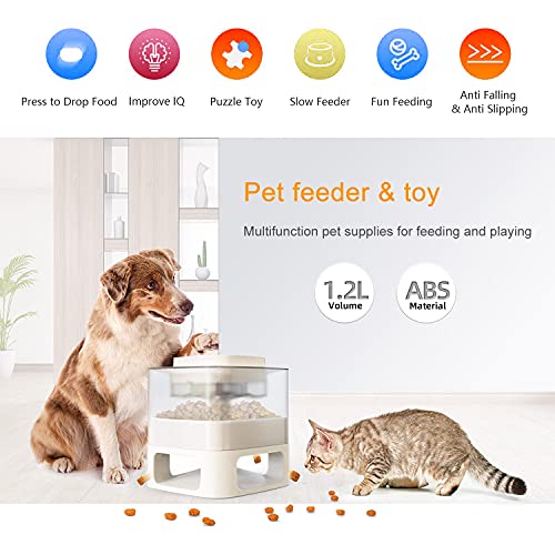 PARATO Dog Puzzle Toys, Interactive Dog Toys, Automatic Dog Feeder for IQ Training & Mental Enrichment, Automatic Dogs Food Dispenser Puzzle Feeder for Small Medium Large Dogs Square