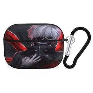 anime printing for airpods pro case, whole body printing shockproof protective cover case with keychain compatible with airpods pro