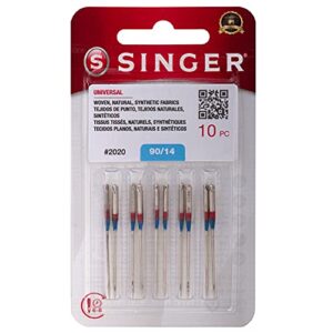 singer 10-pack universal 2020 sewing machine needles, size 90/14