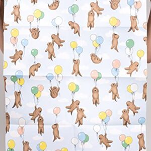 CENTRAL 23 - Cute Wrapping Paper for Her - 6 Sheets of Gift Wrap - Cute Otters Birthday Wrap - For Wife Husband - Colourful Wrapping Paper - Balloons - Recyclable