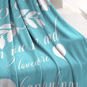 Inspirational Throw Blanket,Get Well Gifts for Women&Men,Cancer Sympathy Healing Blankets,Soft Fleece Blankets with Positive Energy Motivational Healing Thoughts,Friend Blanket Gifts,50x40inch