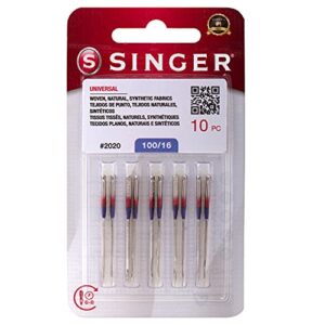 singer 10-pack universal 2020 sewing machine needles, size 100/16