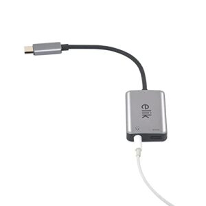 Type-C to HI-RES 3.5MM Audio with PD Charging Adapter (Gray), DAC Supports 44.1/48/96/192kHz/384kHz Sample Rate, 16/24/32-bit,Support PD Charging with Power up to 60W (20V/3A)