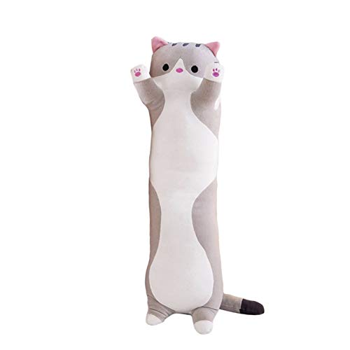 Plush Pillow, Cat Long Throw Sleeping Pillow Cute Cartoon Cat Shaped Plush Toy Sleeping Long Throw Pillow Home Office Study