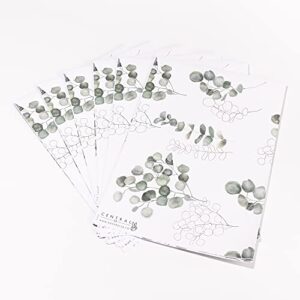 CENTRAL 23 Pretty Wrapping Paper (x6) Sheets - Gift Wrap for Her - For Men Women - Eucalyptus Plants - Green White - Recyclable