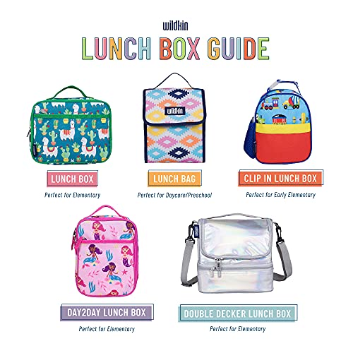 Wildkin Two Compartment Insulated Lunch Bag for Boys & Girls, Measures 9 x 8 x 7 Inches Lunch Box Bag for Kids, Ideal for Packing Hot or Cold Snacks for School and Travel (Transportation)