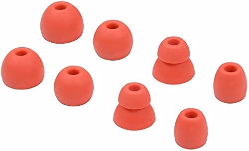 Replacement Earbud Tips for Beats Powerbeats Pro Wireless Stereo Headphones - Small, Medium, Large, and Double Flange (Lava Red)