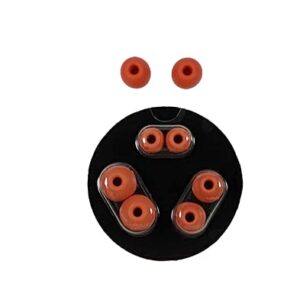 Replacement Earbud Tips for Beats Powerbeats Pro Wireless Stereo Headphones - Small, Medium, Large, and Double Flange (Lava Red)