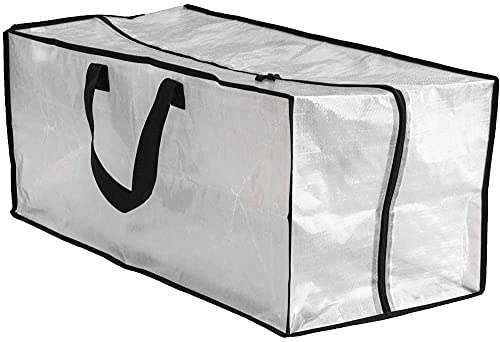 (4 ct) Clear Heavy Duty Extra Large WOVEN FABRIC Storage Bags, Clear Moving Bags, EXTRA LARGE SIZE: 29" L X 18" H X 13.5", Totes with Zippers for Clothing Blanket Storage, Dorm College Moving Supplies Boxes, Clothes Storage Bins (4), bolsas para guardar r