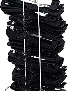 Chrome Plated Metal Hanger Stacker Holds 50-70 Hangers, Organize Wood, Metal and Plastic Adult Size Hangers for Pants and Shirts (Quantity 1) (1)