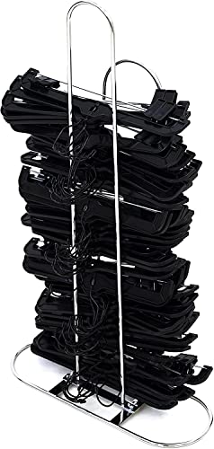 Chrome Plated Metal Hanger Stacker Holds 50-70 Hangers, Organize Wood, Metal and Plastic Adult Size Hangers for Pants and Shirts (Quantity 1) (1)