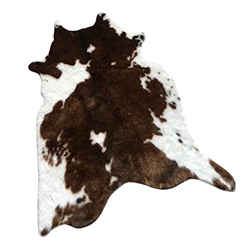 Cow Print Rug Fun Faux Cowhide Area Rug Skin Rug Animal Printed Carpet for Decorating Kids Room ，43.3" x 33"