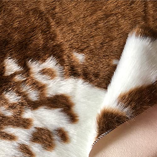 Cow Print Rug Fun Faux Cowhide Area Rug Skin Rug Animal Printed Carpet for Decorating Kids Room ，43.3" x 33"