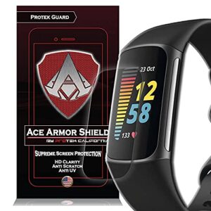 ace armor shield (8 pack) premium hd waterproof screen protector compatible with fitbit charge 5