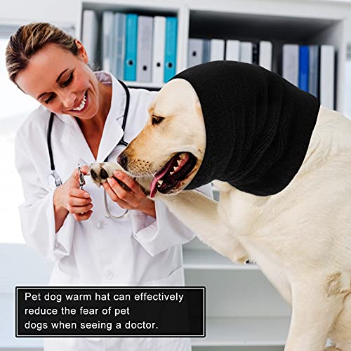 Dog Snood Dog Neck and Ears Warmer, Dog Ear Muffs Noise Protection, No Flap Ear Wraps for Dogs, Warm Winter Pet Knit Snood Headwear for Comfort, Grooming, Anti-Anxiety at Noise Place (S)