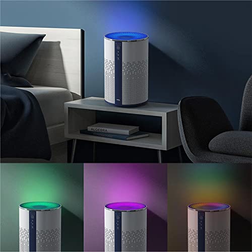 TCL Air Purifier for Home Room Bedroom, Smart WiFi Alexa Control, True H13 HEPA Air Filter Remove 99.97% Smoke Odor Pet Dander Dust Pollen Mold Air Cleaner Metal Design with Night Light