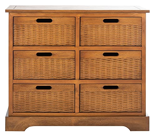 Safavieh Home Collection Landers Honey Brown 6-Drawer Storage Unit (Fully Assembled) STG5700C