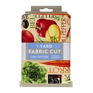 david textiles fresh produce cotton 1 yard cut, tan