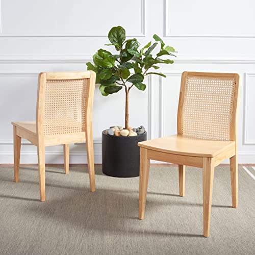 Safavieh Home Collection Benicio Natural Rattan Dining Chair (Set of 2) DCH1005D-SET2, 0