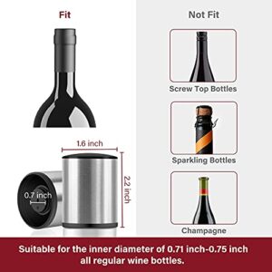 Wine Stopper, [𝐊𝐞𝐞𝐩𝐢𝐧𝐠 𝐅𝐫𝐞𝐬𝐡] Vakoo Vacuum Leakproof Wine Bottle Stopper, Reusable Wine Sealer, Wine Corks Keeps Fresh, Gifts for Wine Lovers for Christmas Anniversary