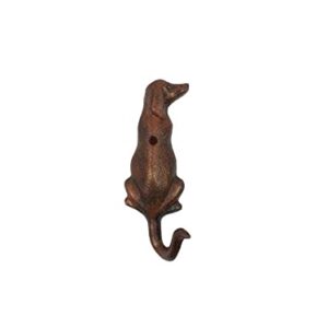 Handcrafted Nautical Decor Rustic Copper Cast Iron Dog Hook 6"