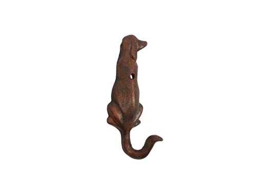 Handcrafted Nautical Decor Rustic Copper Cast Iron Dog Hook 6"