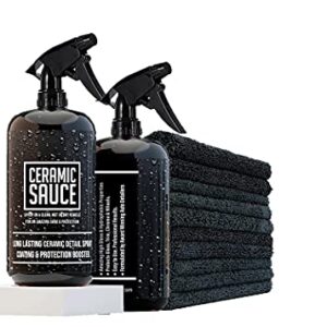 CERAMIC SAUCE Auto Detailing Spray-16oz CAR/SUV/BOAT/MOTORCYCLE (Includes Ultra Premium Microfiber Cloth)