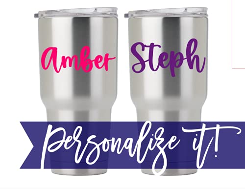 Personalized Name Decal for Yeti Cup, Tumbler, Water Bottle, Laptop, car Window or Other Hard and Smooth Surface Your Choice of Color & Style | Decals by ADavis