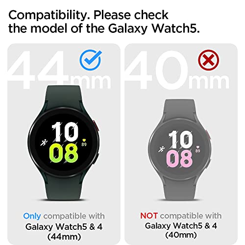 Spigen Tempered Glass Screen Protector [GlasTR EZ FIT] designed for Galaxy Watch 5 (44mm) / Galaxy Watch 4 (44mm) - 2 Pack