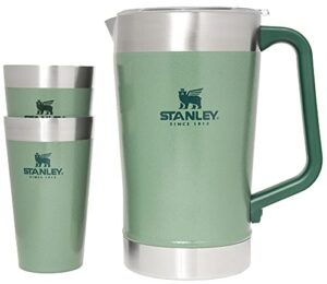 stanley 10-10390-001 the stay-chill classic pitcher set hammertone green 64oz / 1.9l + 2 x 16oz / .47l