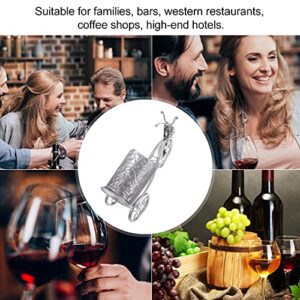 DOITOOL Motorcycle Wine Holder Metal Bike Sculpture Wine Bottle Rack Holder Tricycle Wine Glass Metal Rack Countertop Wine Bottles Holder Display Stand Silver Single Bottle Wine Holder