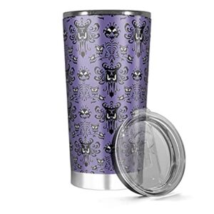 Insulated Tumbler Stainless Steel 20oz 30 Oz Haunted Iced Mansion Tea For Coffee The Wine Foolish Hot Mortals Cold Funny Travel Cups Mugs For Men Women