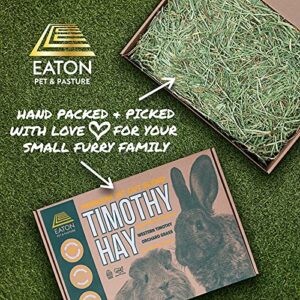 Eaton Pet and Pasture Naturally Grown, Premium, 1st Cut Blend, Western Timothy Hay Orchard Blend, Small Animal Food, Sustainable, Eco-Friendly, Farmer-Owned, 6LB-Box.