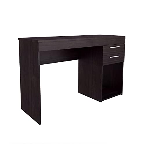 Techni Mobili Brown Computer Home Office or Bedroom Storage & Drawers Ideal for Small Spaces, Espresso Writing Desk, 16.10" D x 47.5" W x 30.25" H