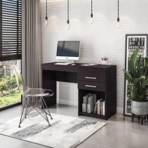 Techni Mobili Brown Computer Home Office or Bedroom Storage & Drawers Ideal for Small Spaces, Espresso Writing Desk, 16.10" D x 47.5" W x 30.25" H