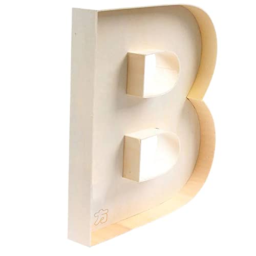 Handmade Crafts DIY Decorative Hollow Letter B, HOLLOWED LETTER BOX A-Z