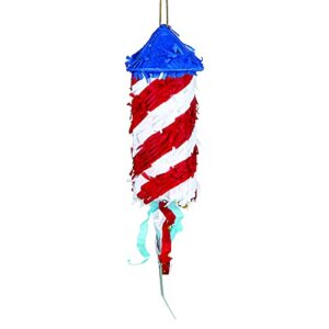 slant collections patriotic petite paper pinata, mini, firecracker