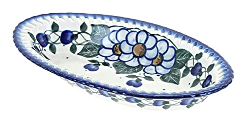 Blue Rose Polish Pottery Primrose Small Oval Dish