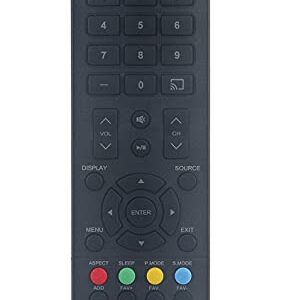 Replaced Remote fit for Polaroid 4K LED TV with ChromeCast 43GSR4100KL 49GSR4100KL 50GSR4100KL 55GSR4100KL 65GSR4100KL 75GSR4100KL 43GSR4100 49GSR4100 43GSR4100KN 49GSR4100KM 55GSR4100KM 65GSR4100KN