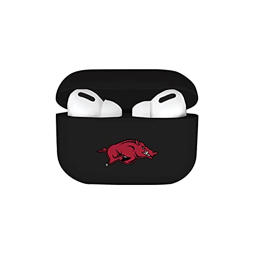 OTM Essentials Officially Licensed University of Arkansas - Fayetteville Razorbacks Earbuds Case - Black - Compatible with AirPods PRO