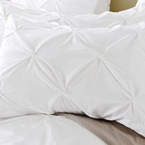 Queen Pillow Shams Set of 2 Pinch Pleated White Pillow Shams Queen 20X30 Pillow Cover/Cases 1000 TC 100% Egyptian Cotton Hotel Class Bedding Pinch Pleated Queen Size Decorative Pillow Shams Set