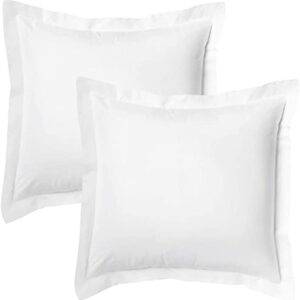 Euro Pillow Shams Set of White Pillow Shams King 20 x 40 Pillow Shams 1000 TC 100% Egyptian Cotton Hotel Class Bedding Euro Size Decorative Pillow Shams Set