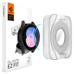 spigen tempered glass screen protector [glastr ez fit] designed for galaxy watch 5 (40mm) / galaxy watch 4 (40mm) - 2 pack