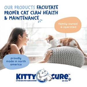 Kitty Cure Cat Scratching Manicure Strips, Scratch Liner for Litter Box, Furniture, or Any Flat Surface, Nail File for Cats, 6 Peel & Stick Scratching Strips, 3 Pairs of Strips in Different Sizes