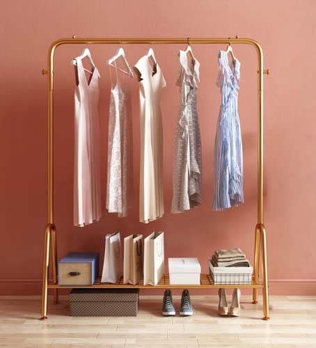 Thick forest Gold Clothing Rack Gold Clothes Rack Gold Garment Rack Shoes Bags Gold Clothes Organizer Storage Shelves