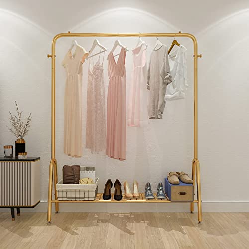 Thick forest Gold Clothing Rack Gold Clothes Rack Gold Garment Rack Shoes Bags Gold Clothes Organizer Storage Shelves